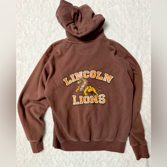 Uniqlo | Sweaters | Uniqlo Brown Zip Up Lincoln Lions Hoodie | Poshmark